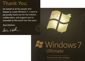 Windows 7 Ultimate commemorative edition