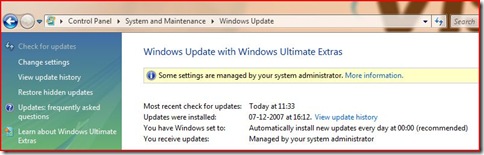 Windows Vista update on a domain