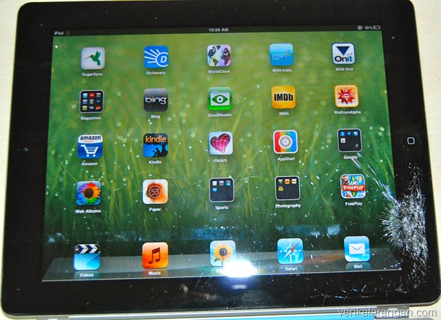 Broken iPad glass, Despair and Solution