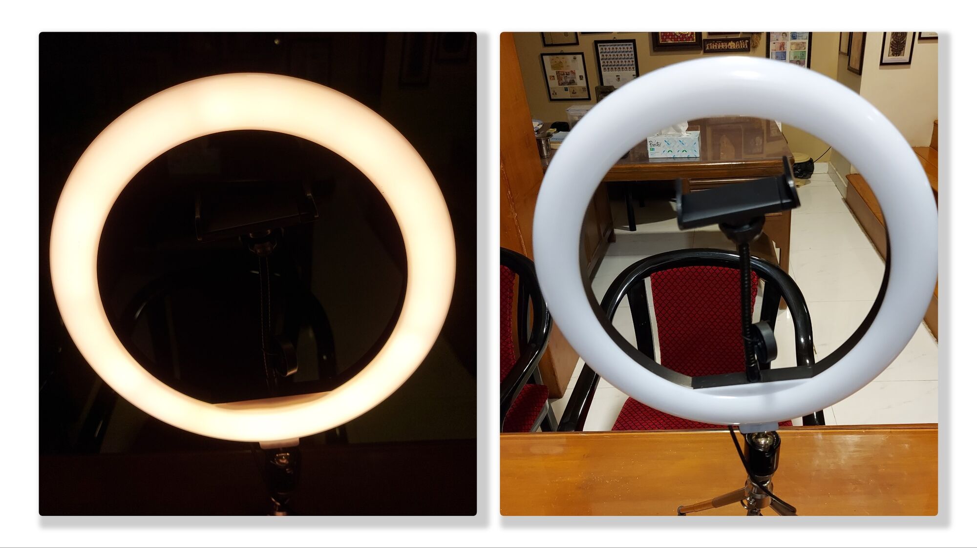 Lights for video calls and taking photos