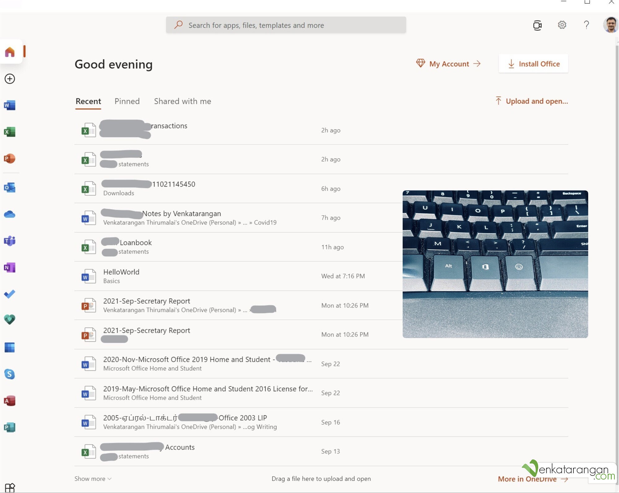 Bought Microsoft Ergonomic Keyboard from the USA